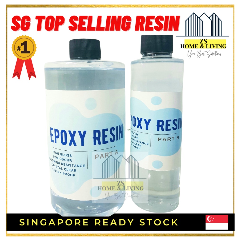 SG READY STOCK 1KG CLEAR Epoxy Resin AB Glue Hard PVC Resin High ...