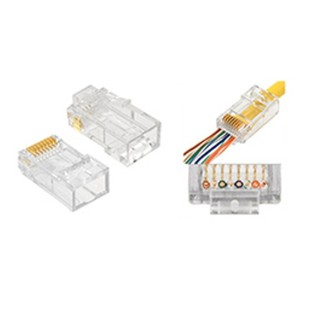 CAT6 6e Crystal Head Modular Plug Connector For Network LAN RJ45 Cat 6 ...