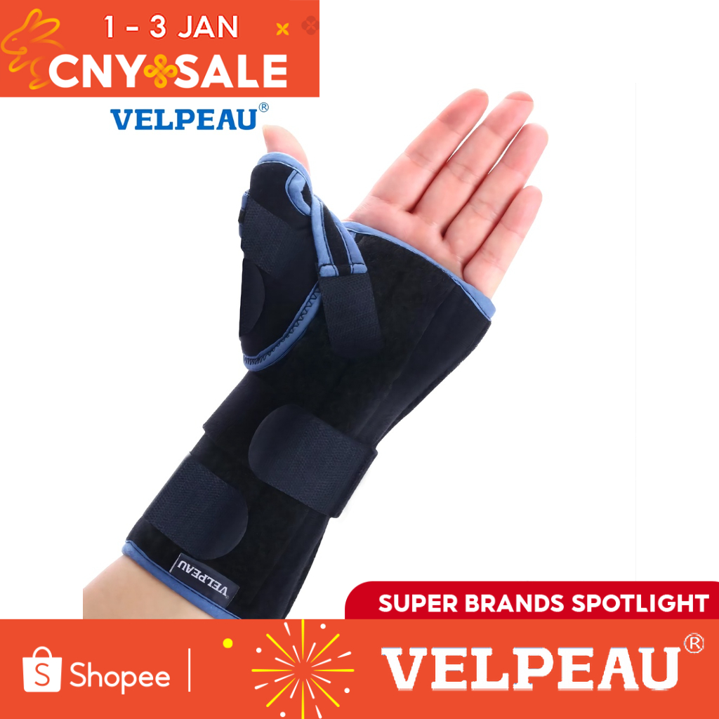 VELPEAU Wrist Brace with Thumb Spica Splint for De Quervain's ...