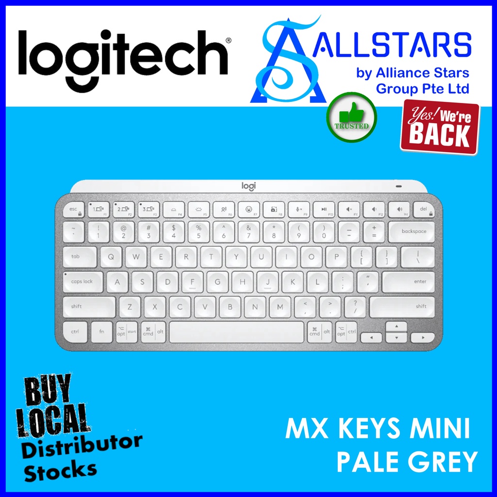 (ALLSTARS : We Are Back Promo) Logitech MX Keys Mini (Pale Grey ...