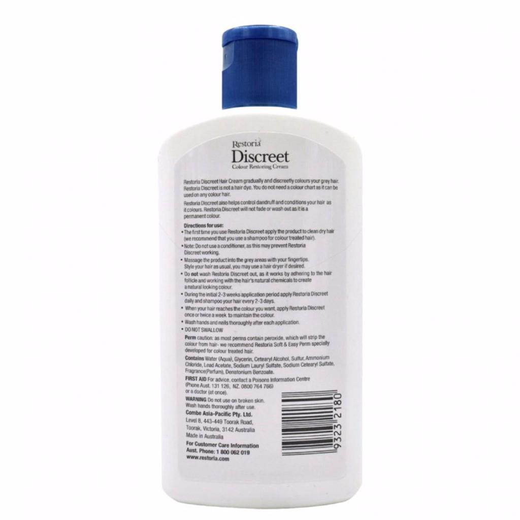 Restoria Discreet Hair Colour Natural Restoring Cream 250ml | Shopee ...