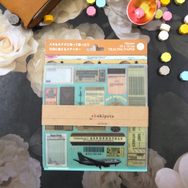 Vintage Tracing Paper Stickers 8 sheets | Shopee Singapore
