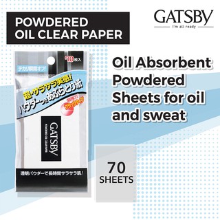 GATSBY Powder Oil Clear Blotting Paper (70 Sheets) | Shopee Singapore