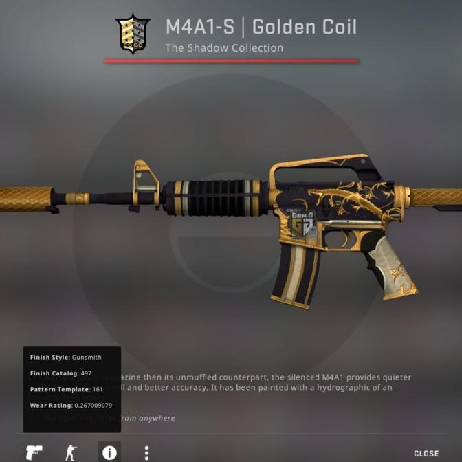 M4a1 S Golden Coil M4A1 S | Golden Coil (Mod) For Left 4 Dead 2
