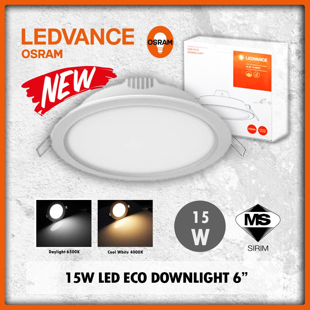 New 15W OSRAM LED ECO LEDVANCE DOWNLIGHT 6 inch 6500K Daylight / 4000K ...