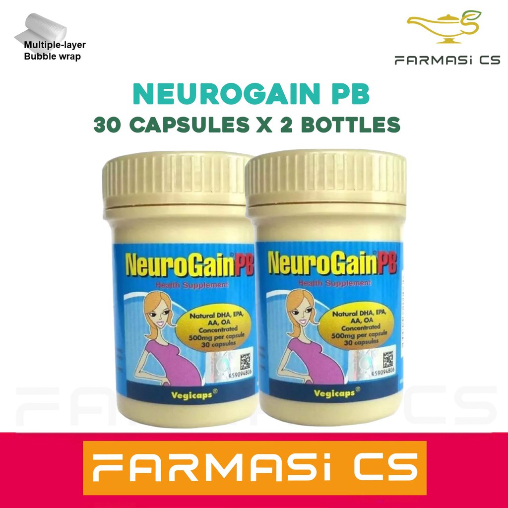 Neurogain PB 30 capsules x 2 bottles (Exp:01/2025) DHA EPA for pregnant ...