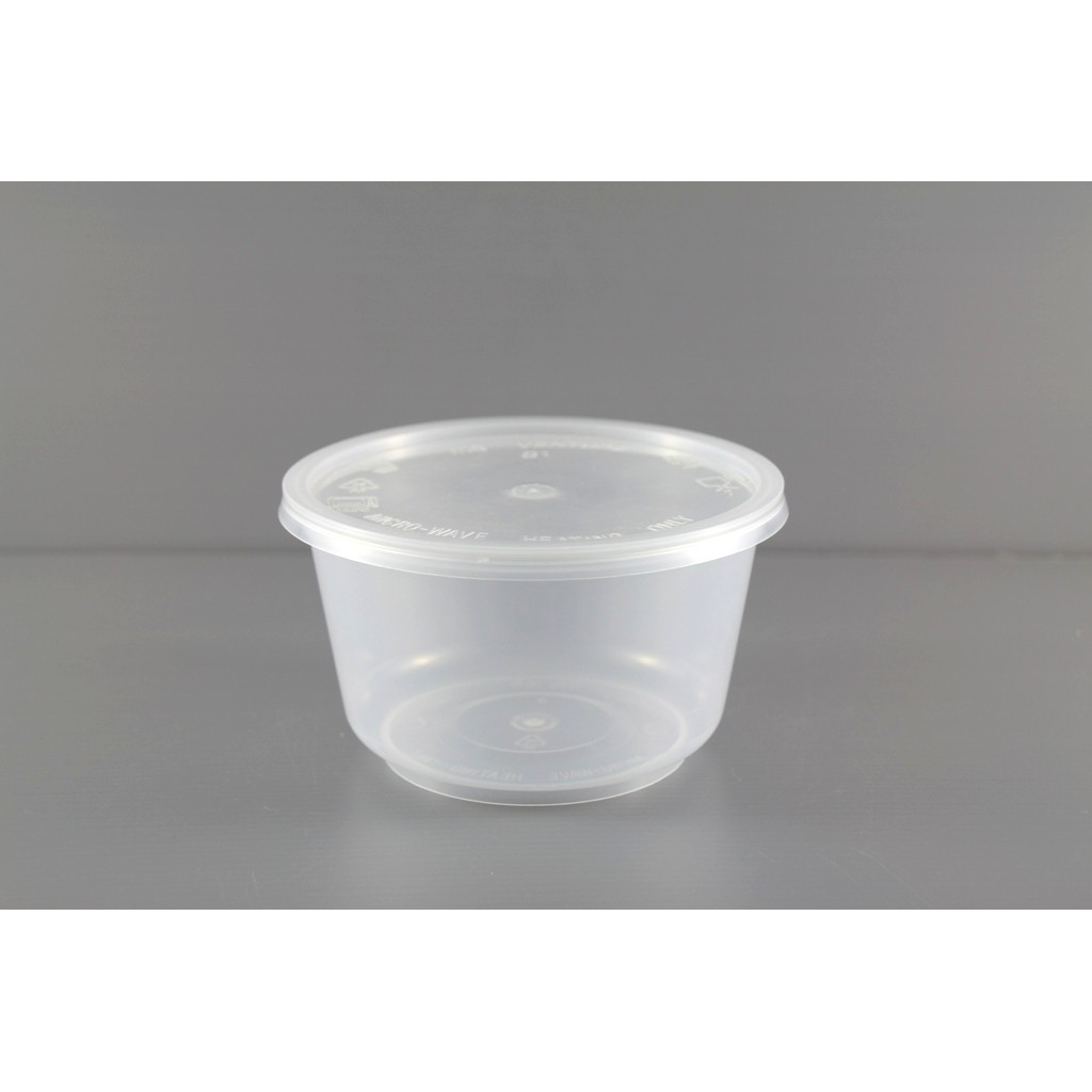 Food Packaging For MS Round Plastic Containers 250ml - 700ml | Shopee ...