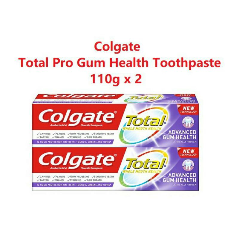 Colgate Total Pro Gum Health Toothpaste 110g x 2 | Shopee Singapore