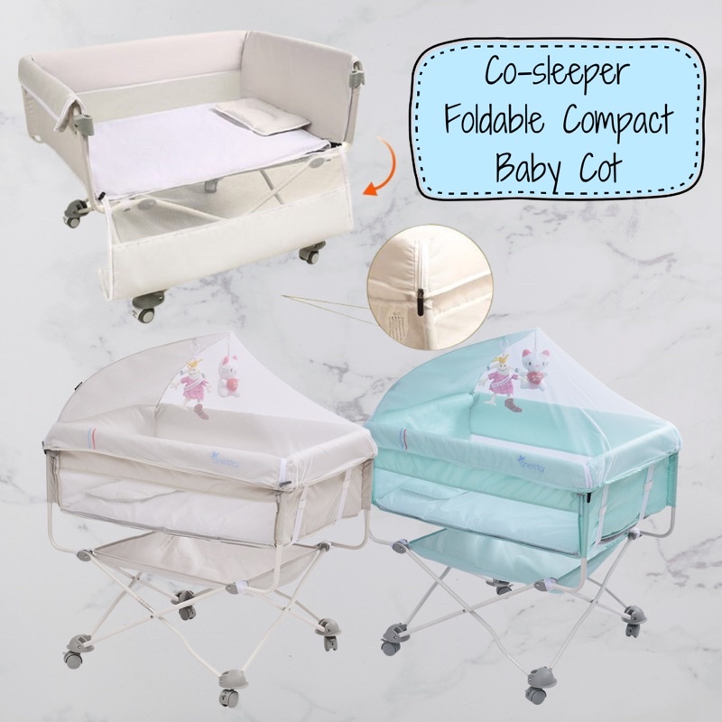 Onestar Foldaway Baby Cot Portable Co-sleeper Bassinet | Shopee Singapore