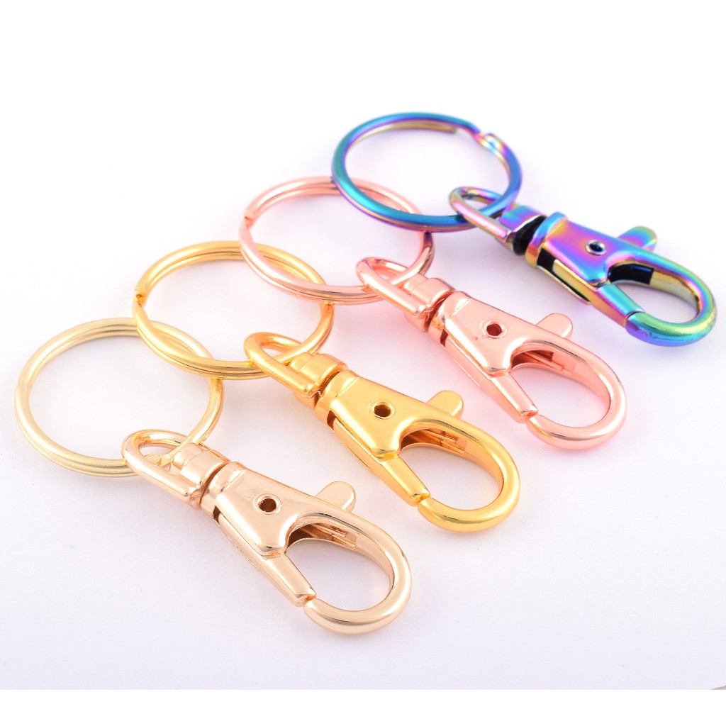 Swivel clasps with key rings,6 pcs 25mm Swivel snap hook keychain ...