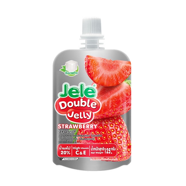 Jele Double Jelly Strawberry Flavour [Thailand] | Shopee Singapore