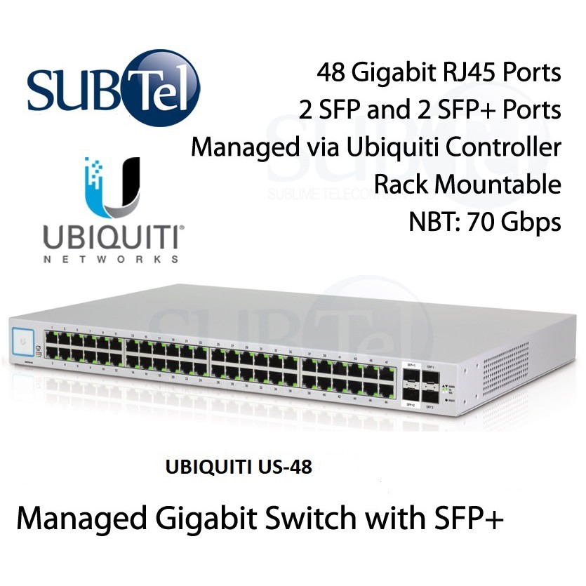 US-48 Ubiquiti Gigabit Switch 48 Port SFP 10G SFP+ UBNT | Shopee Singapore