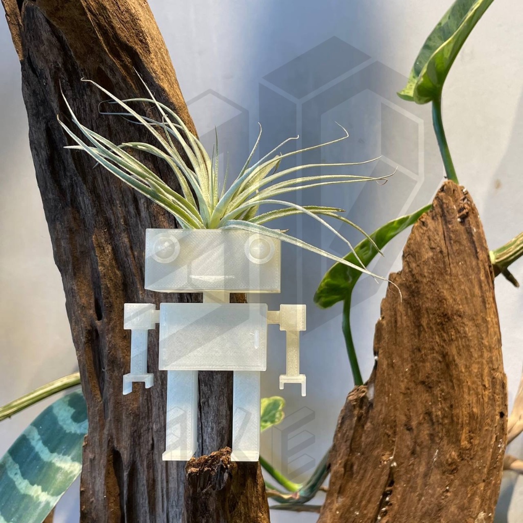 Robot Air Plant Holder Planter Pots Indoor Planter 3d Printed