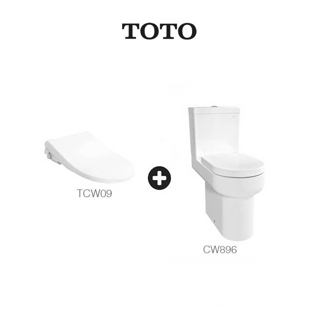 TOTO OMNI+ Close Coupled Toilet Bowl CW896PJ with Eco-washer TCW09S SET ...