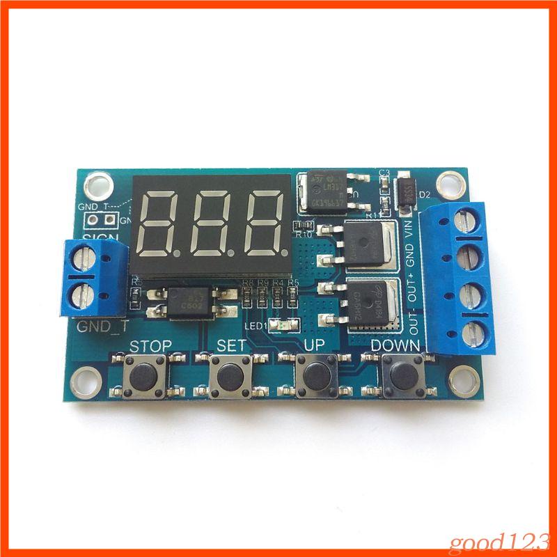 good123 Timer Delay Relay for DC 5V 12V 24V On Off Timer Module Trigger ...