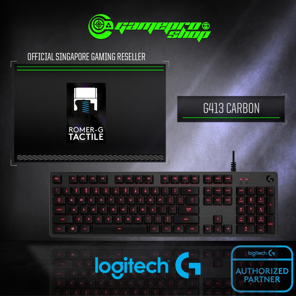 Logitech G413 Carbon Mechanical Backlit Gaming Keyboard - 920-008313 ... Logitech G413 Carbon Mechanical Backlit Gaming Keyboard - 920-008313 ...