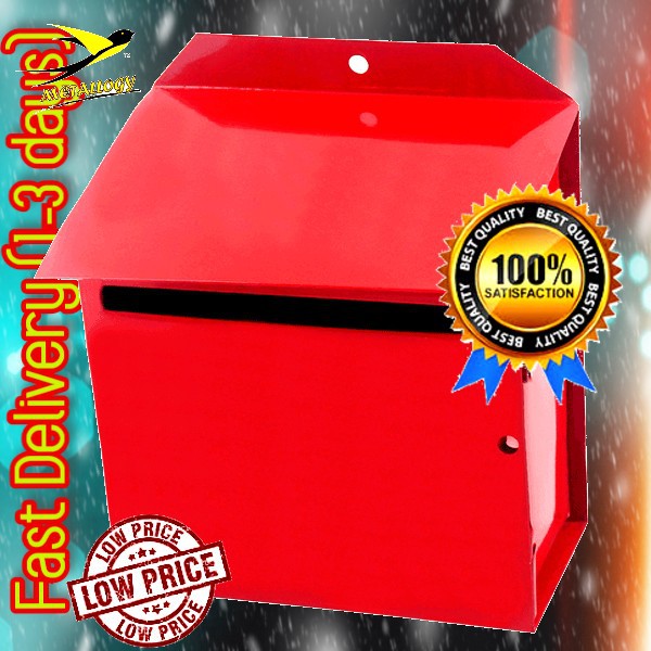 [Shop Malaysia] Metallogy Metal Red Post Letter Box/ Metal Mail Box ...