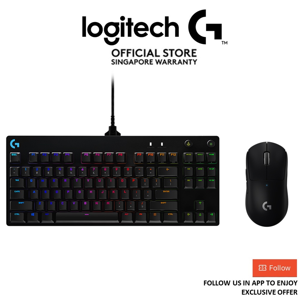 Logitech G Pro Mechanical Lightsync RGB Gaming Keyboard+Logitech G PRO ...
