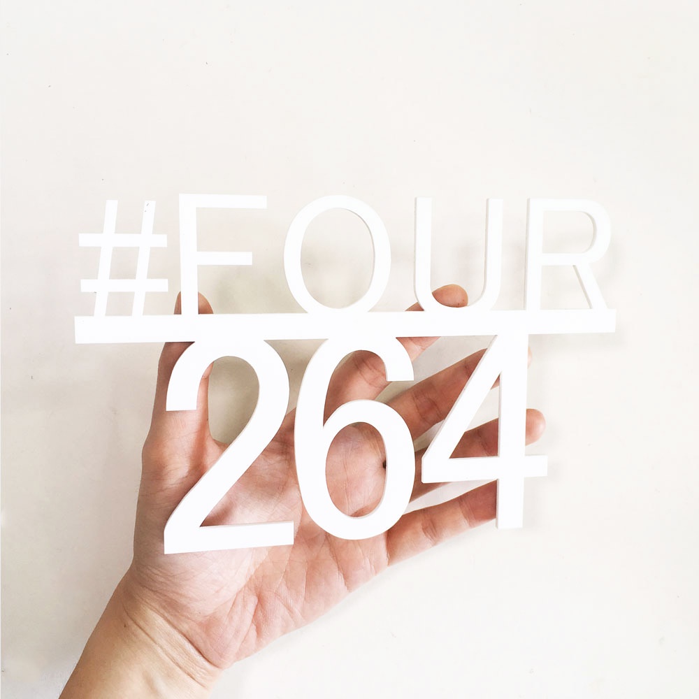 21cm White HDB Unit Number, Condo Unit Number, Address Sign - MSPG ...