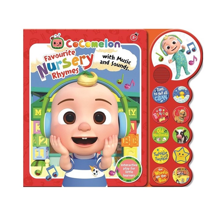 Cocomelon First Nursery Rhymes Sound Book For Kids With 10 Buttons ...