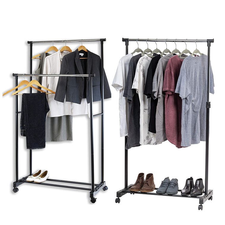 Single Pole and double Pole Garment Rack with Wheels / Height ...