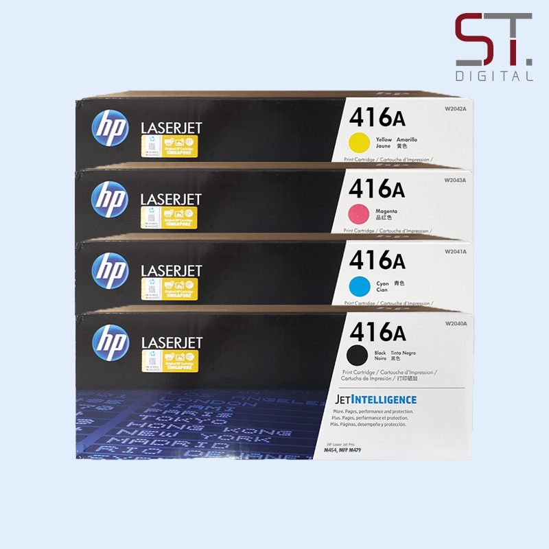 HP 416A Black Cyan Magenta Yellow Original LaserJet Toner Cartridge ...