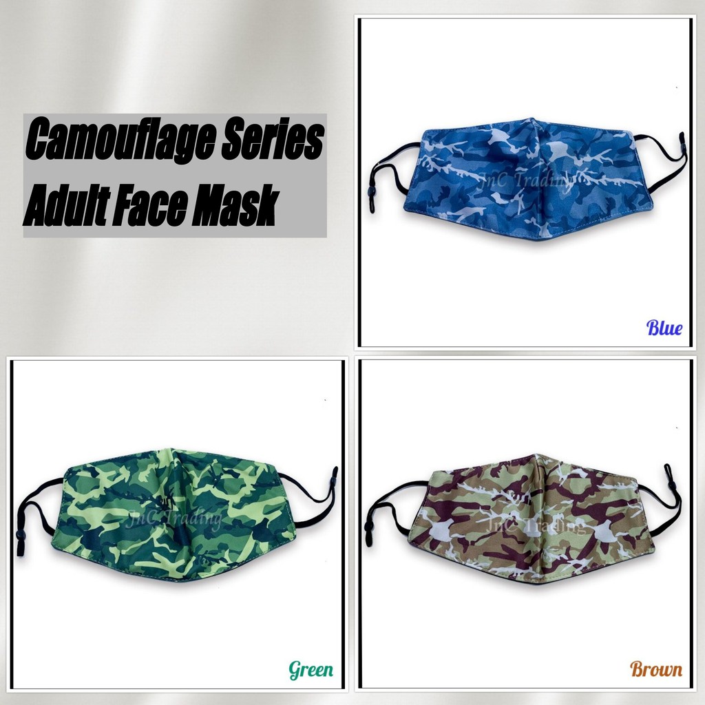 [Camouflage] Ice Silk Reusable Protective Army Mask with Filter Pocket ...