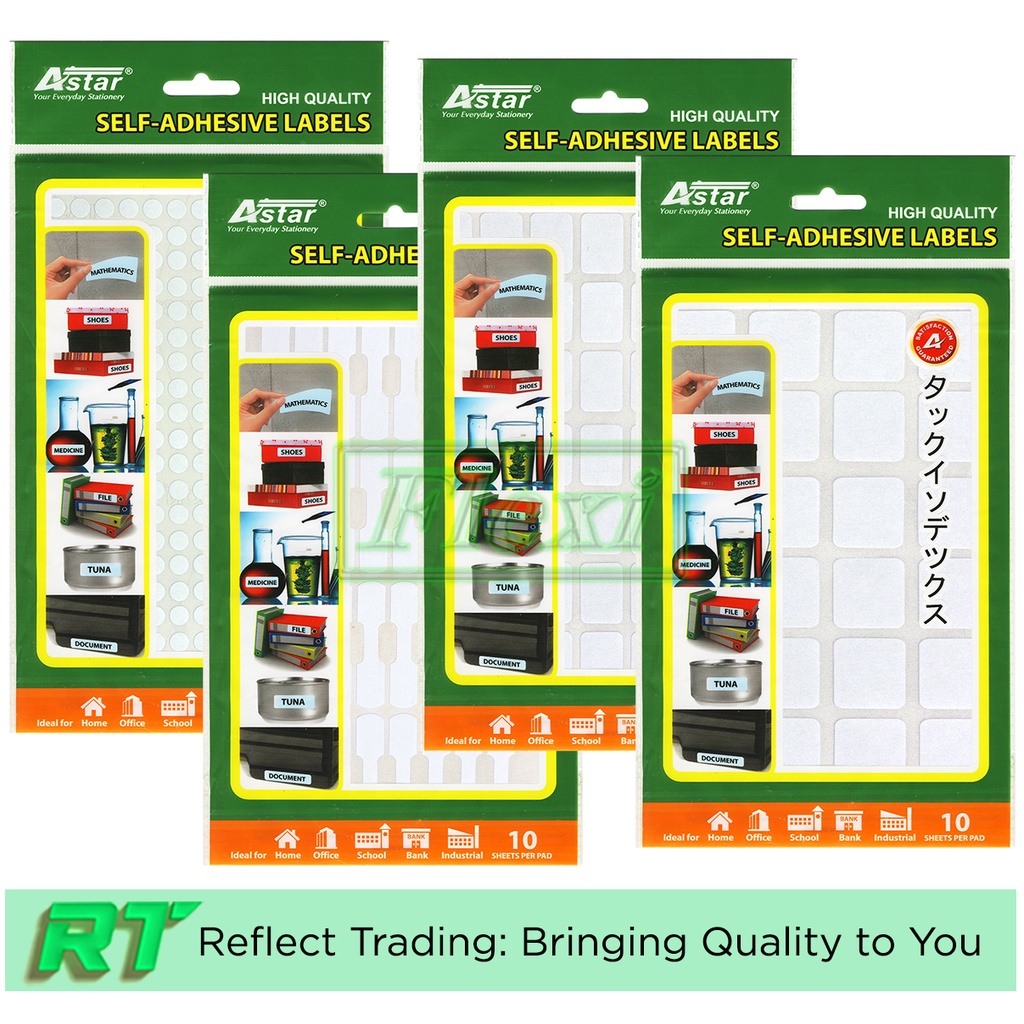 Astar Economy Pack Self Adhesive Multi Purpose White Labels, Round ...