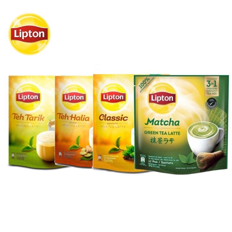 Lipton Milk Tea 3 in 1 Matcha Green Tea(12s) /Teh Tarik(12s)/Classic Signature Milk Tea Latte ...