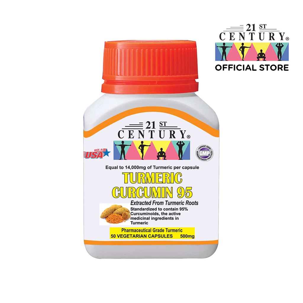 21st Century Turmeric Curcumin Extract With Curcuminoids 50 Capsules ...