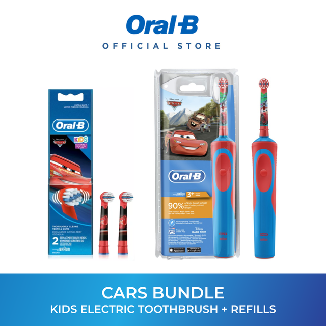[Bundle of 2] Oral-B Vitality Kids Cars Disney Electric Toothbrush ...