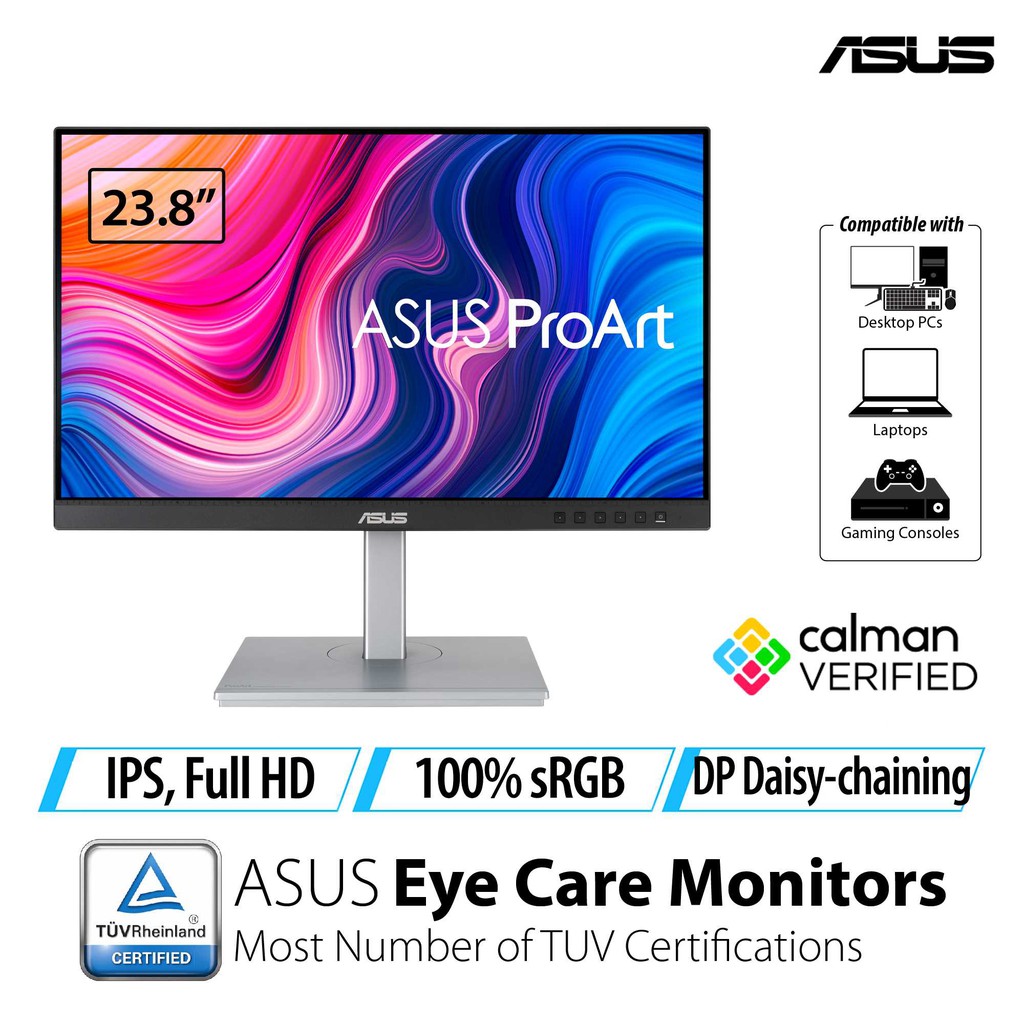 ASUS ProArt Display PA247CV Professional Monitor – 23.8-inch, IPS, Full ...