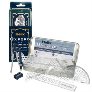 Helix Oxford Mathematical Instruments Math Set Geometric Set 9 Piece ...