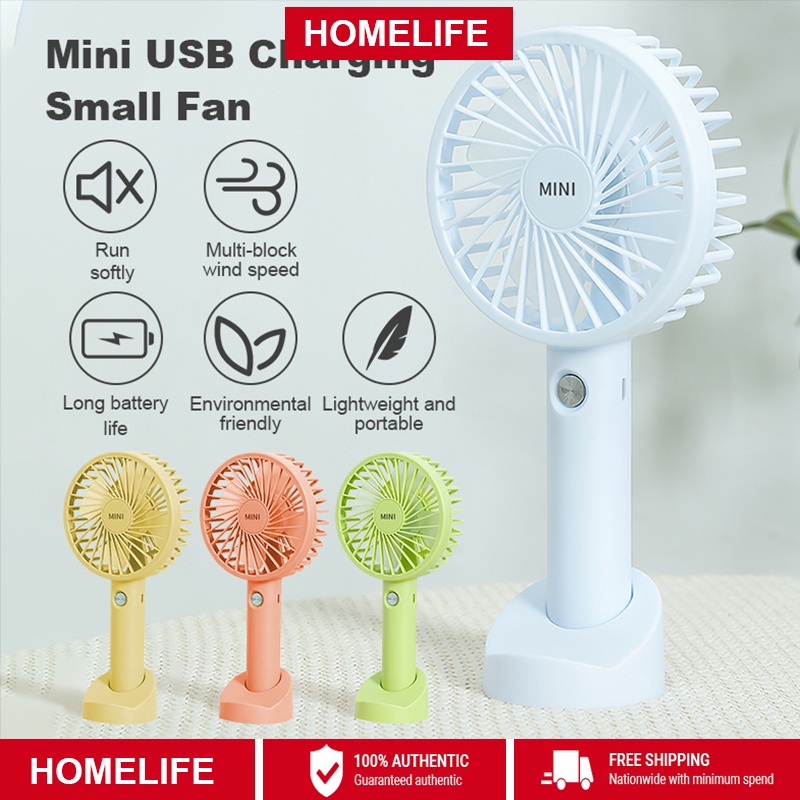 [SG Stock] Handheld Small Fan Dormitory Desk Surface USB Rechargeable ...