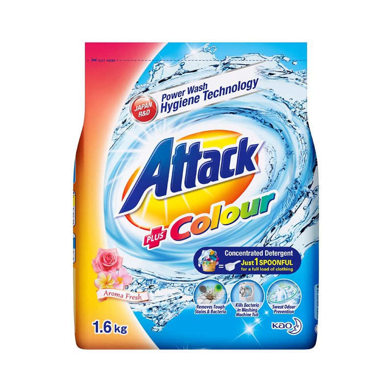Attack Colour Powder Laundry Detergent 1.6kg | Shopee Singapore