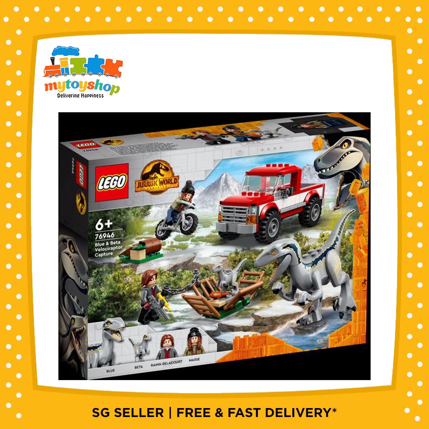 LEGO 76946 Jurassic World Blue & Beta Velociraptor Capture | Shopee ...