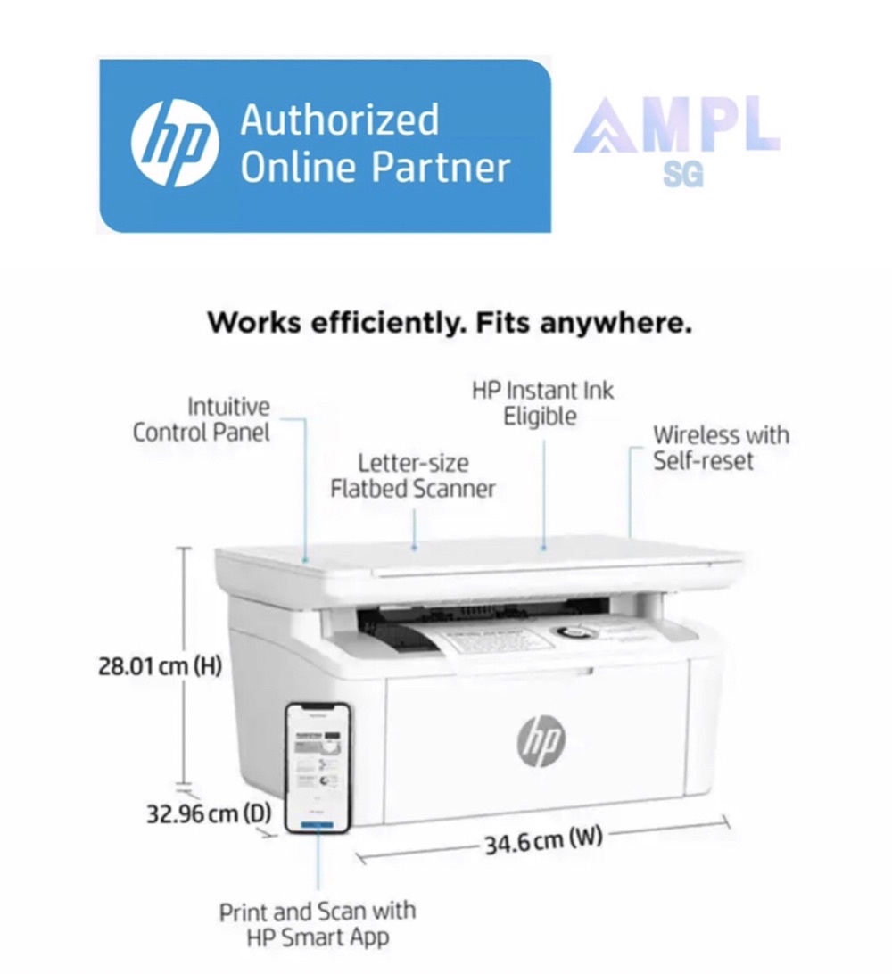 HP M141w LaserJet Pro MFP Wireless Mono Laser Printer/Print,Copy,Scan ...