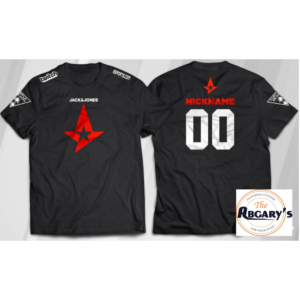 Gamers T-Shirt CS GO ASTRALIS (FREE NICKNAME And NUMBER) | Shopee Singapore