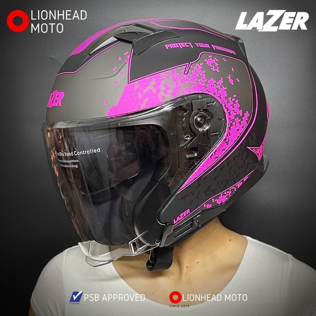 LAZER JH6 PINK MOTORCYCLE HELMET (PSB APPROVED) | Shopee Singapore