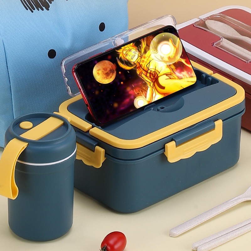 1000/1500ml Portable Lunch Box Microwave-heated Bento Box New With Lid ...