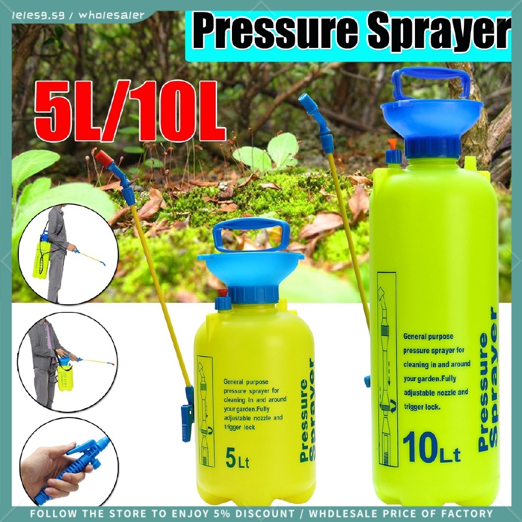 5/10L Pressure Garden Sprayer Compressed Air Spray Handheld Watering ...