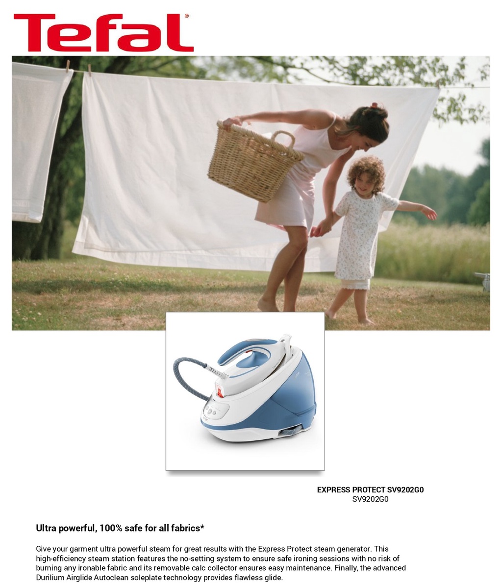 Tefal SV9202 Express Protect Steam Station 2800W | Shopee Singapore