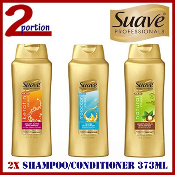 ♦bundle Of 2♦ Suave Professionals Shampoo And Conditioner 373ml