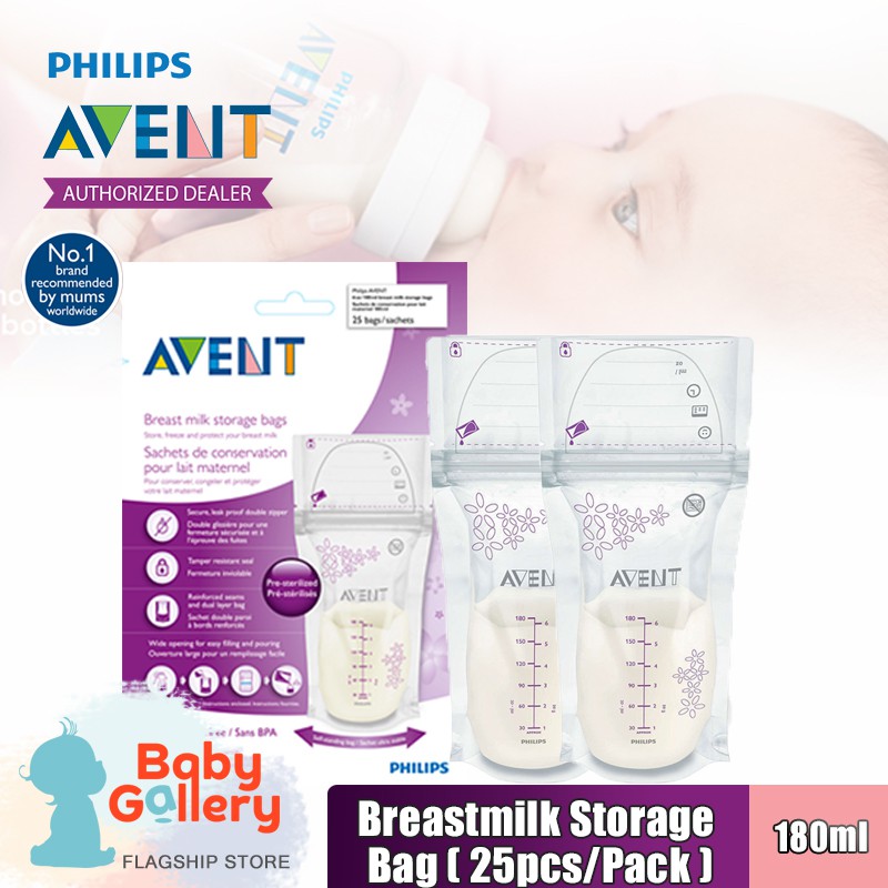 Philips Avent Breastmilk Storage Bag ( 25 x 180ml ) | Shopee Singapore