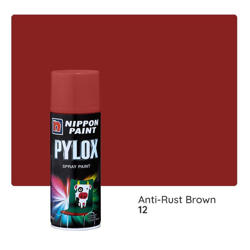 Nippon Paint Pylox Spray Paint Anti-Rust Brown 12 | Shopee Singapore