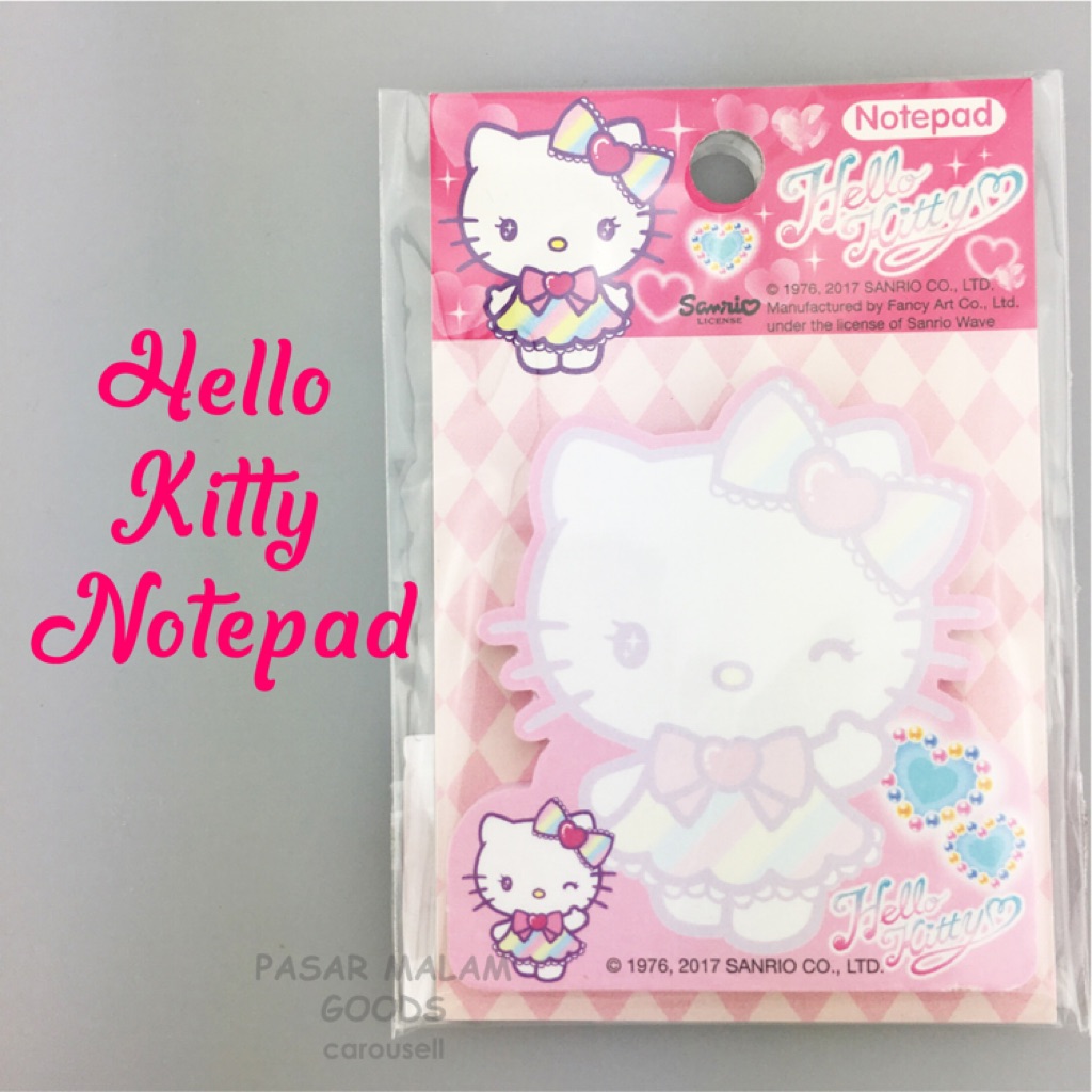 Hello Kitty Notepad Message Memo Pad Small Writing Write Note Paper ...