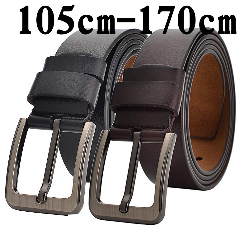 Genuine Leather Long Belt Men Large Plus Size Belts Men | Shopee Singapore