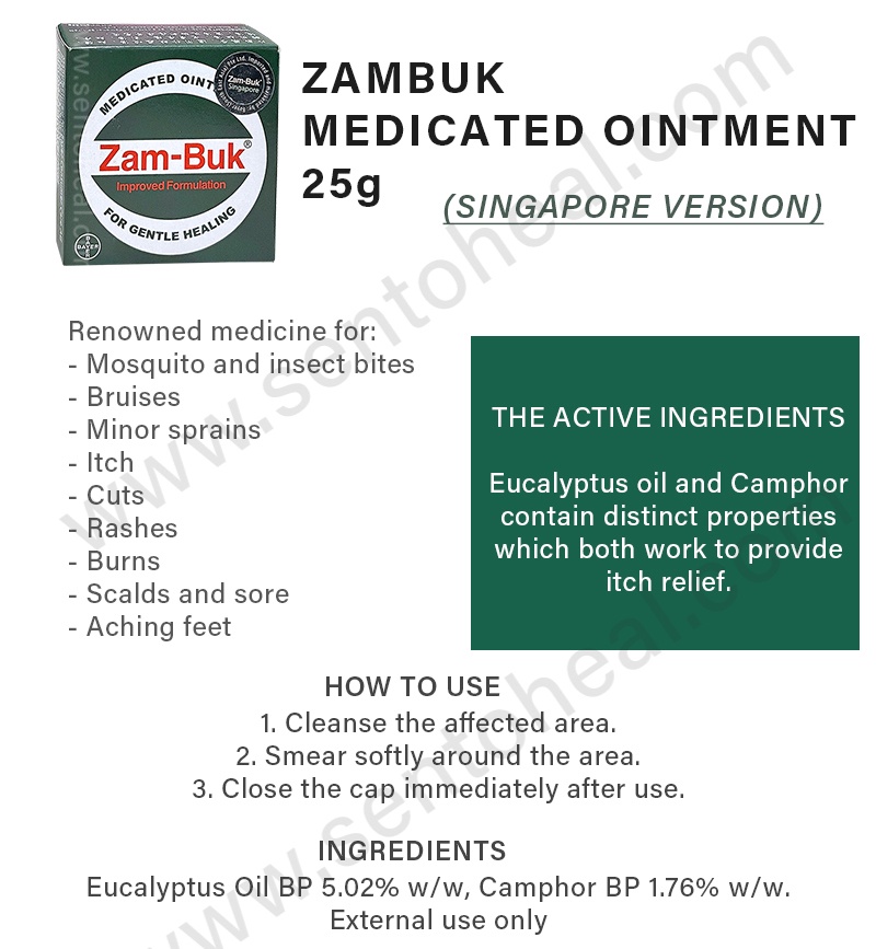 Zambuk Medicated Ointment 25g - Zam Buk/ Zam-buk - Singapore Version ...