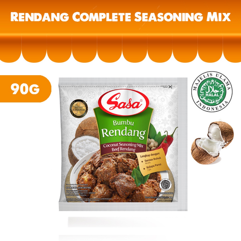[Single][Halal] Sasa Rendang Complete Seasoning Mix 90g | Shopee Singapore