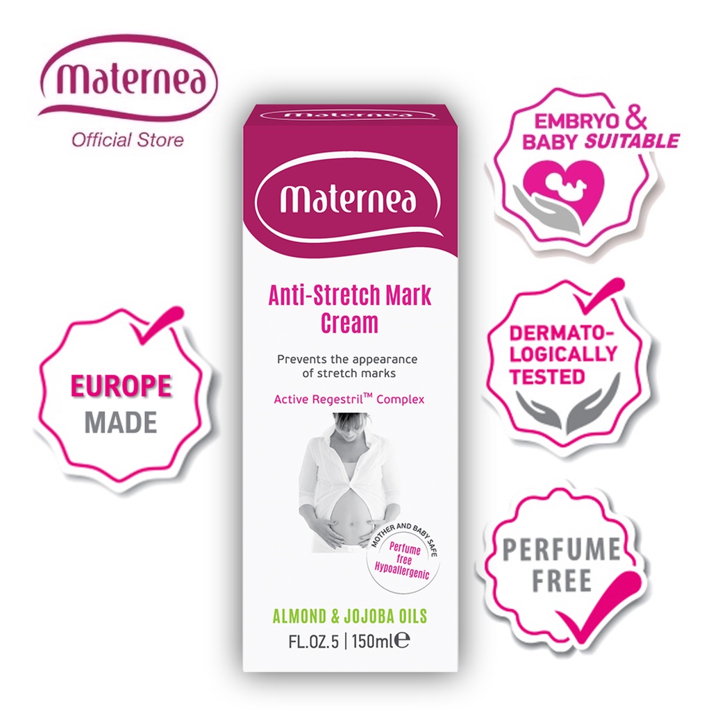 Maternea Anti-Stretch Mark Body Cream 150ml for Pregnancy | Shopee ...